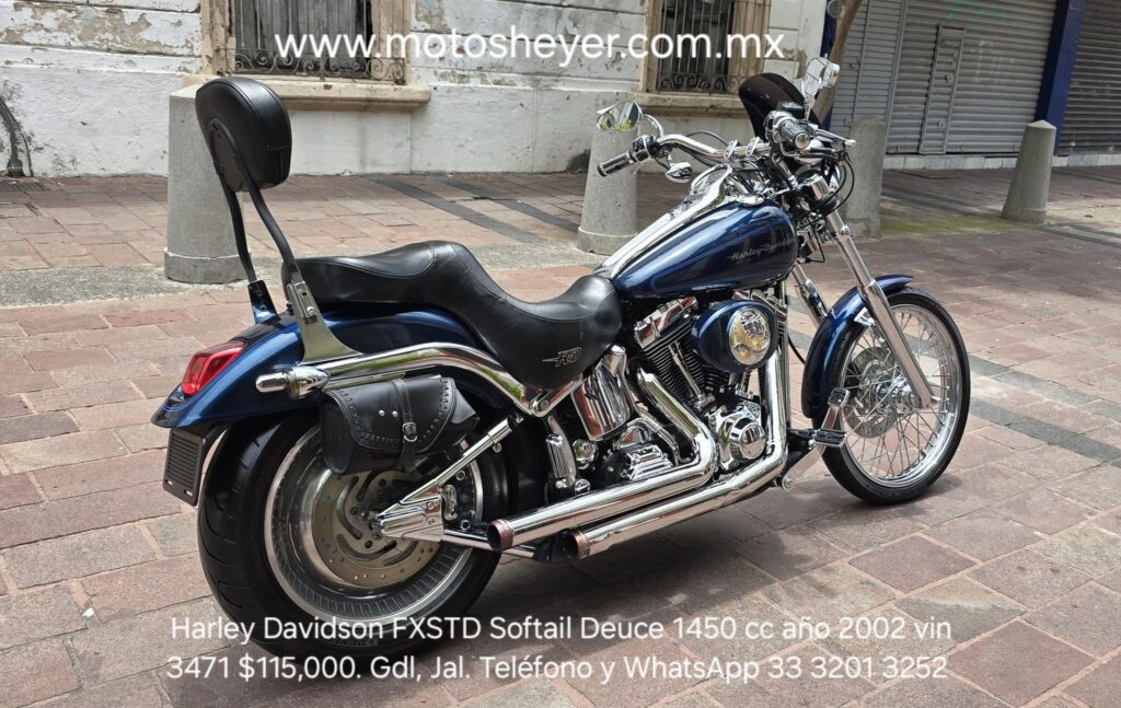Harley Davidson FXSTD Softail Deuce 1450 cc año 2002 vin 3471 millas 16143 – Motos Heyer
